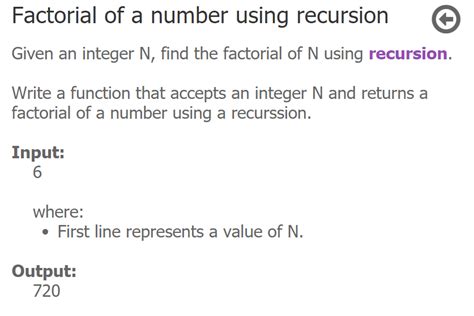 Solved Factorial Of A Number Using Recursion Given An Chegg