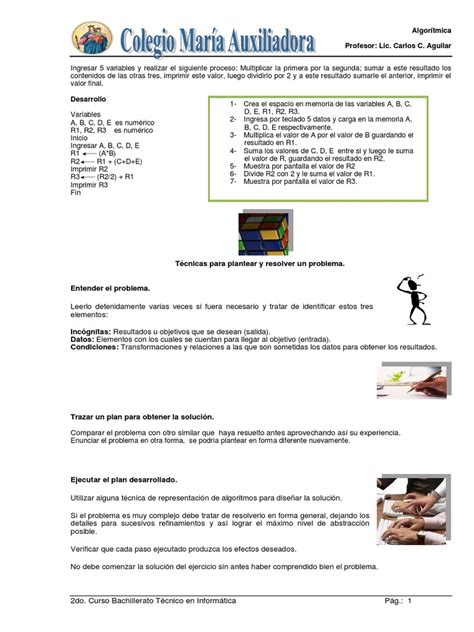 Algoritmica Clase 2 Y 3 Pdf Programación Programa De Computadora