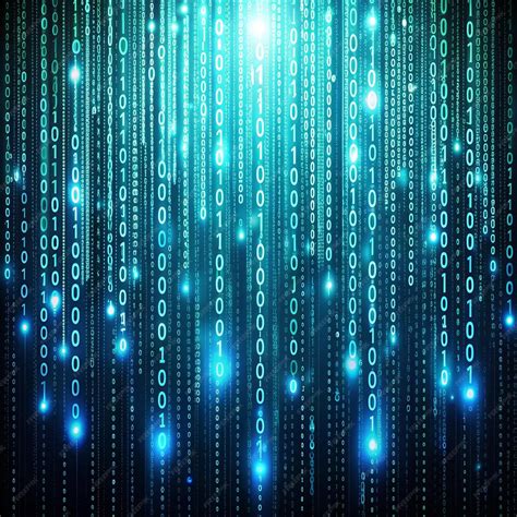 digital binary code tech matrix wallpaper with falling numbers design