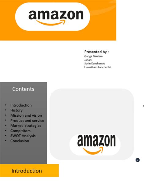 Amazon Ppt Creative Download Free Pdf Online Shopping Retail