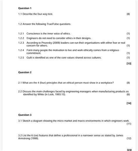 Solved Question 11 1 ﻿describe The Four Way Test 8 1 2