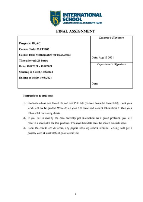 Final Assignment Mat1005 S3 20 21 Final Assignment Program Ib Ac Course Code Mat Course