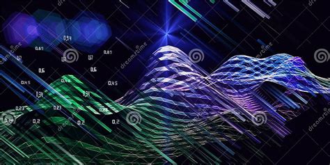 Abstract Background Wave Algorithm Analyze Data With Blurred Lines