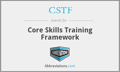 What Is The Abbreviation For Core Skills Training Framework
