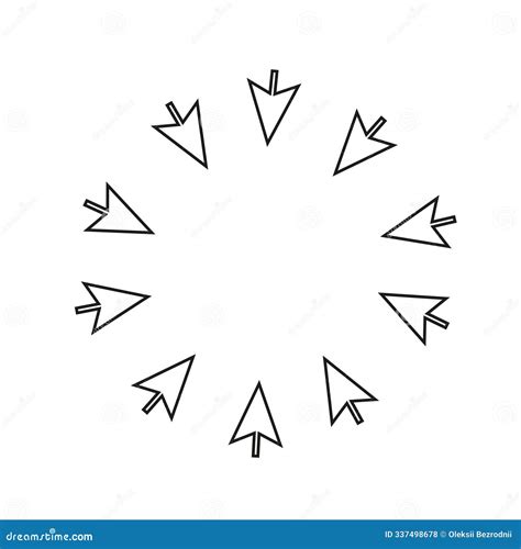 modern pointer circle frame stock illustration illustration of click