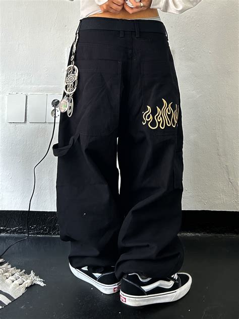 🚀당일발송unisex 와이드 플레임 더블 캔버스 벌룬 팬츠 에이블리