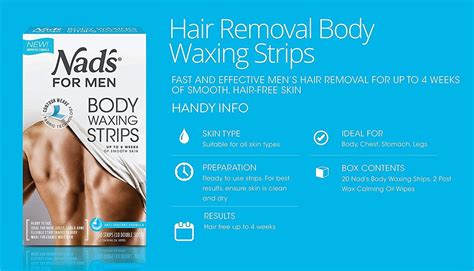 Nads For Men Body Wax Strips At Home Waxing Kit For Men Buy Now