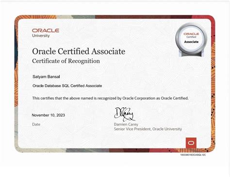 Satyam Bansal On Linkedin Oraclecertified Sql Oracledatabase