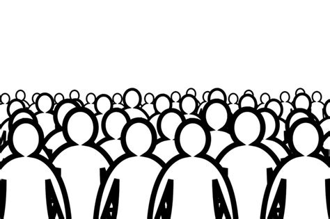 A Black And White Image Of A Crowd Of People With Scissors In Their Hands