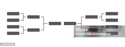 8개 팀을 위한 벡터 토너먼트 대진표 중 두 개를 템플릿으로 만듭니다 빈 대괄호 템플릿입니다 농구 축구 또는 야구를위한 챔피언십 브래킷 일정 Championship에 대한