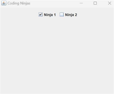 jcheckbox in java coding ninjas