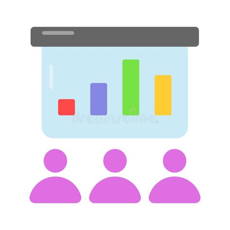 An Icon Of Business Graphical Presentation Vector Of Statistical Presentation Stock Vector