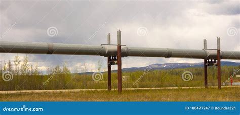 An Engineering Feat In The Alaskan Permafrost Stock Image Image Of Business Engineering