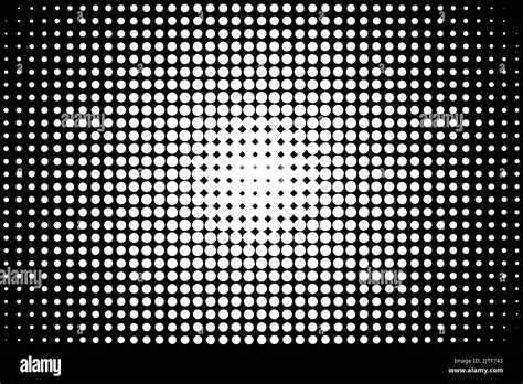 Abstract Halftone Pattern Background Black And White Flat Vector Illustration Stock Vector