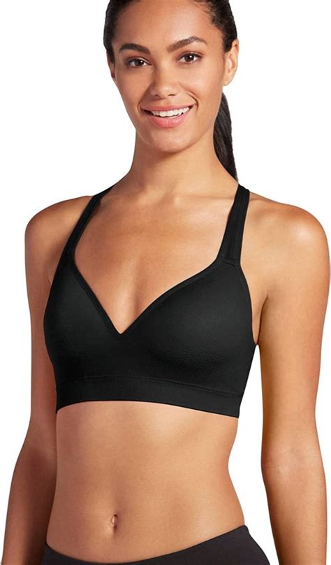 Jockey Womens Bra Mid Impact Molded Cup Seamless Sports Bra Wf Shopping