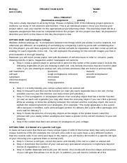 Creative Cell Project Options In Biology Course Hero