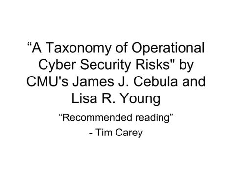 Cyber Risks Paper Ppt