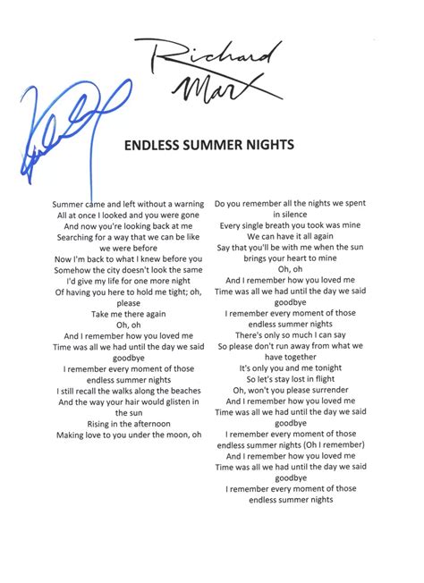 Summer Nights Lyrics