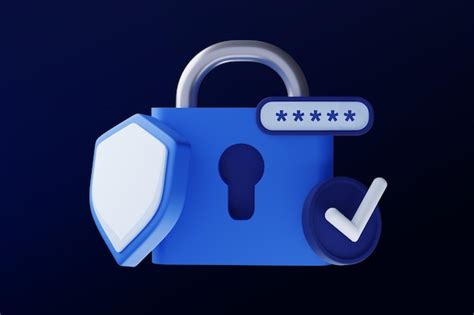 Premium Photo Security Concept Secure Information 3d Render Personal Data