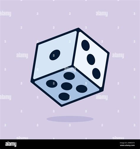 Rolling Dice Vector Illustration Icon Rolling Dice Game Icon Number