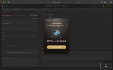 Meet Puranik On Linkedin Leetcode 100dayschallenge Achievement Coding Programming