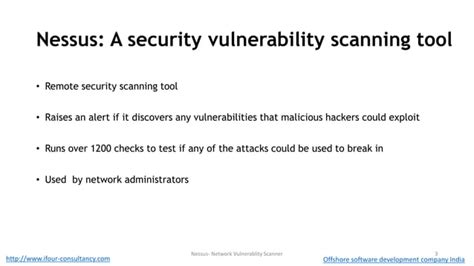 Demo Of Security Tool Nessus Network Vulnerablity Scanner Pptx