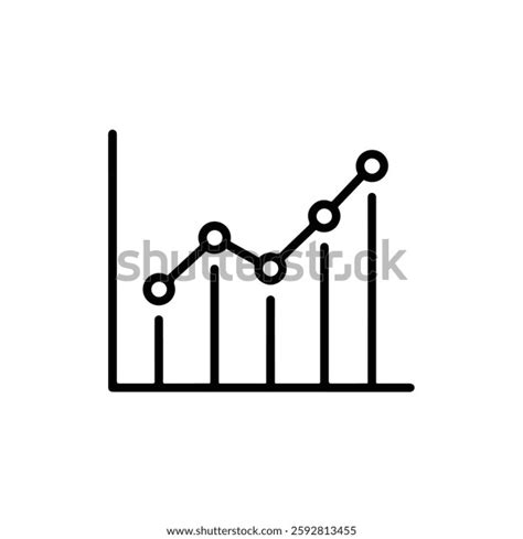 Line Chart Flat Icon Data Visualization Stock Vector Royalty Free 2592813455 Shutterstock