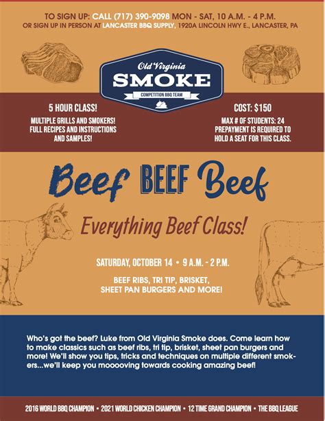 Beef Class Lancaster Bbq Supply