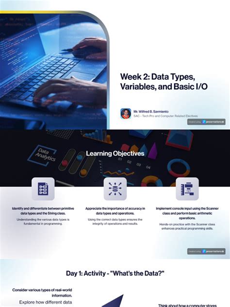 Week 2 Data Types Variables And Basic Io Pdf