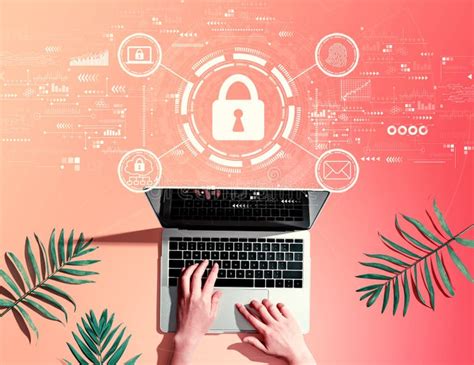 Internet Network Security Concept With Person Using A Laptop Stock Image Image Of Computer