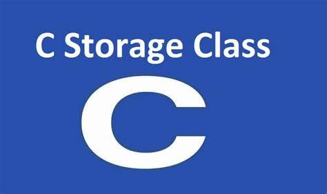 C Storage Class Learn C Programming