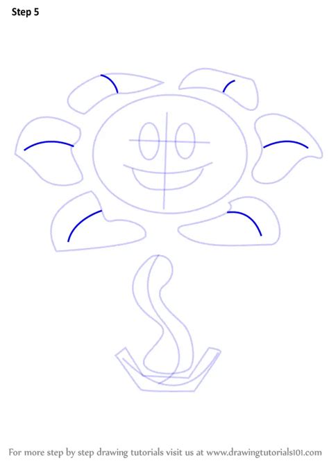 Learn How To Draw Flowey From Undertale Undertale Step By Step Drawing Tutorials