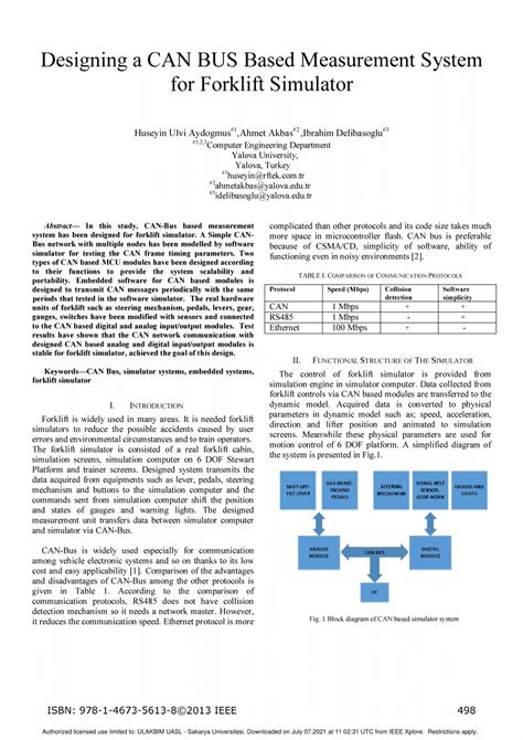 pdf designing a can bus based measurement system for forklift simulator