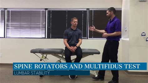 Spine Rotators And Multifidus Test Youtube