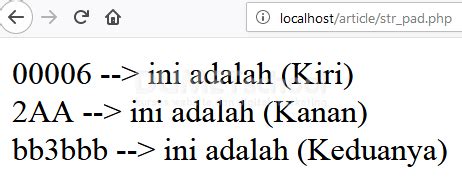 Mengenal Fungsi Str Pad Pada PHP Kursus Web Programming