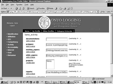 User Profile Editor In The Edit Mode Download Scientific Diagram