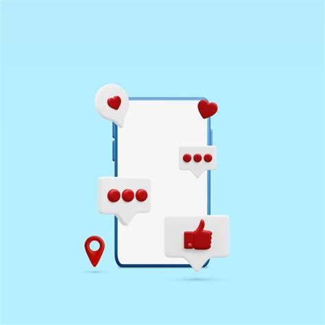 Premium Vector 3d Realistic Mobile Phone With Social Network Icons Abstract Trendy Design For