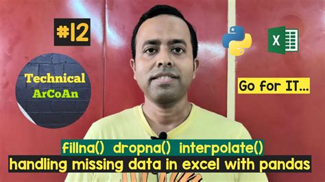Handling Missing Data In Excel With Pandas Part 12 Fillna Dropna