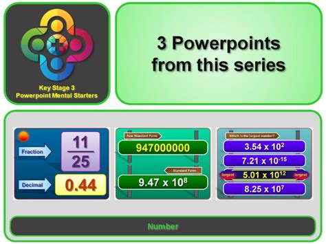 Ks3 Maths Mental Starters Number Standard Form And Fractions To Decimals Teaching Resources