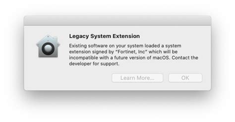 FortiClient PaloAlto Support For Catalina Legacy System Extensions Error Tech Blog