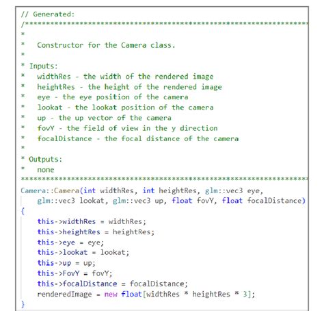 Vader Sc Generated Comments For Camera Class Constructor Download Scientific Diagram