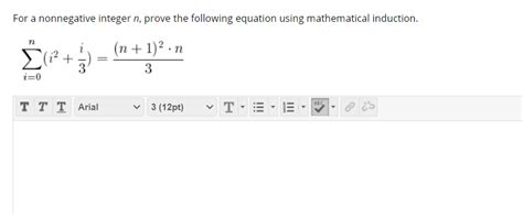 solved for a nonnegative integer n prove the following