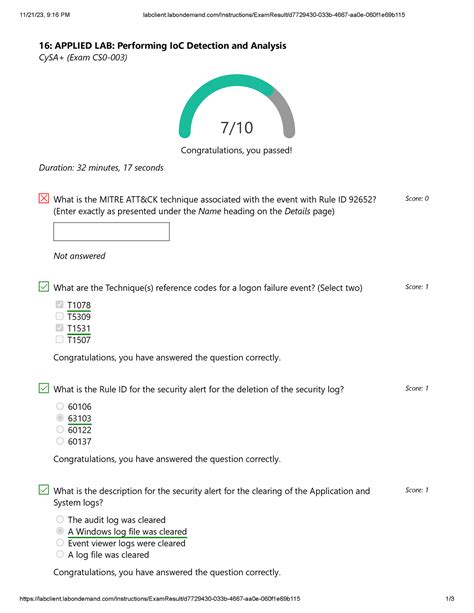 Performing Io C Detection And Analysis Pm Studocu