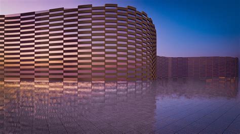 Building With A Curved Wall Parametric Facade On Behance