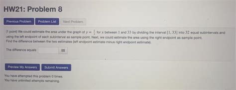 Solved Hw21 Problem 8 Previous Problem Problem List Next