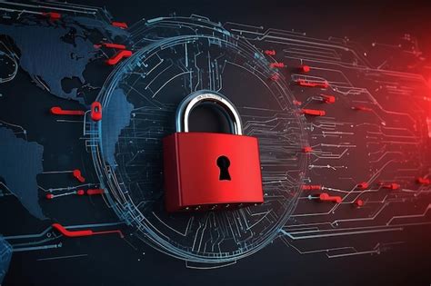 Premium Ai Image Hacker Attack Security Breach System Hacked Alert With Red Broken Padlock