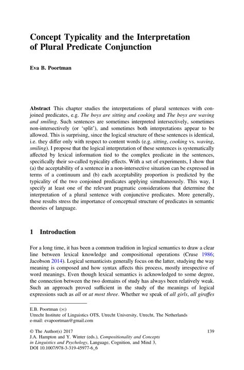 Pdf Concept Typicality And The Interpretation Of Plural Predicate