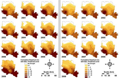 Spatial And Temporal Extent Of Groundwater Drought For Different