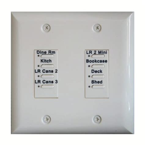 Eclipse Series 2 Button White Wall Switch Touch Plate Lighting And Controls