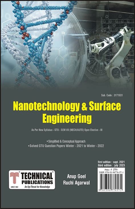 Nanotechnology And Surface Engineering Technical Second Hand Engineering Book Store